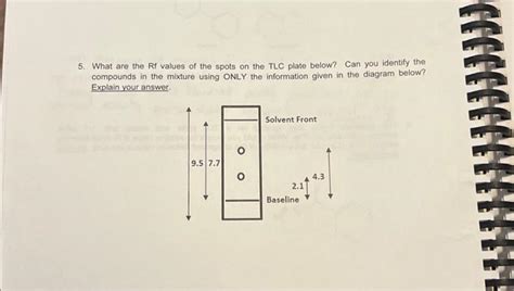 Solved 5 What Are The Rf Values Of The Spots On The TLC Chegg