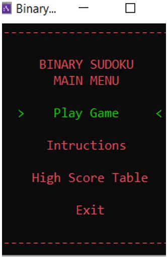 Github Baro35 Binary Sudoku Sudoku Like Game Called Binary Sudoku