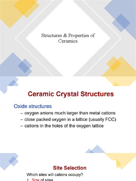 Structures And Properties Of Ceramics Pdf Ceramics Glasses