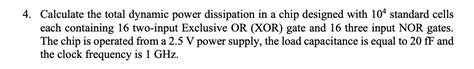Solved Calculate The Total Dynamic Power Dissipation In A