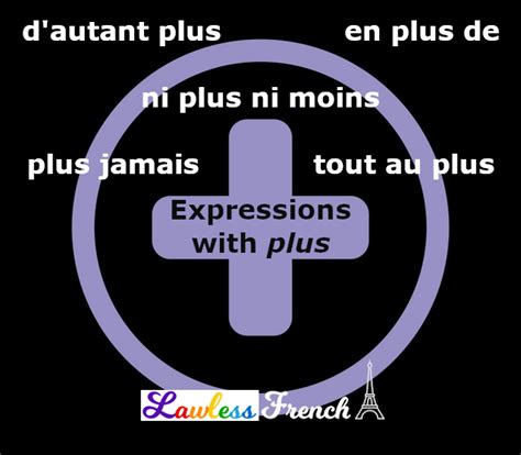 French Expressions With Plus Lawless French Phrases