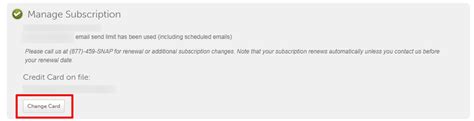 Updating The Credit Card On File Browse Help Topics