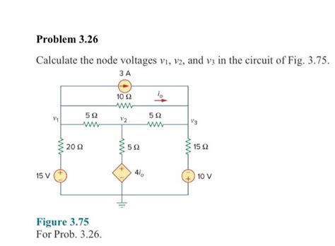 Solved Calculate The Node Voltages V1v2 And V3 In The