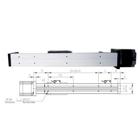 FUYU FSL40 V2 0 Motorized Linear Guide Rail Slide With Nema 23 Stepper Motor 350mm Stroke Jar