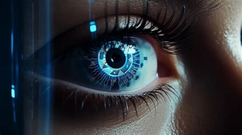 Premium Ai Image Futuristic And Technology Scanning Of The Eye