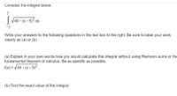 Answered Consider The Integral Below 5 49 X 5 Dx 2 Vrite