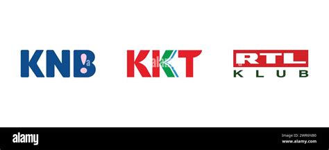 RTL Klub KKT KNB Vector Brand Logo Collection Stock Vector Image