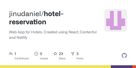 GitHub Jinudaniel Hotel Reservation Web App For Hotels Created Using React Contenful And