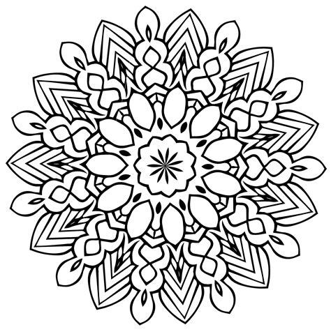 Pointed Mandala Coloring Page Free And Printable