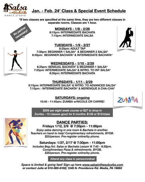 Group Class Start Dates And Schedule