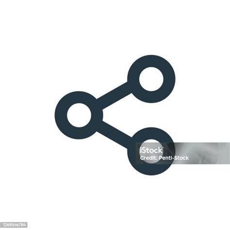 흰색 배경에서 격리된 벡터 아이콘을 공유합니다 웹 사이트 디자인 및 모바일 앱 개발을위한 개요 얇은 라인 공유 아이콘 얇은 선