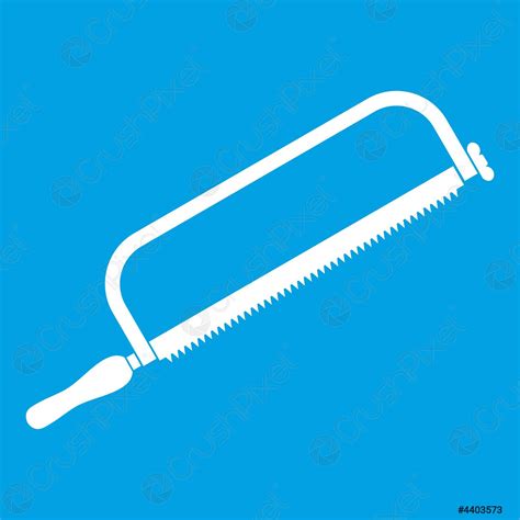 Hacksaw Icon White Stock Vector 4403573 Crushpixel