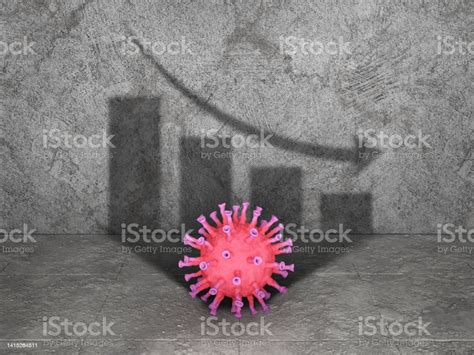 바이러스는 가을 공예의 형태로 그림자를 던졌습니다 3d 일러스트레이션 3차원 형태에 대한 스톡 사진 및 기타 이미지 3차원 형태 감소 개념 Istock