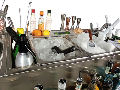 Cocktail Station Modular Acciaio Inox Mixologist And Bartender