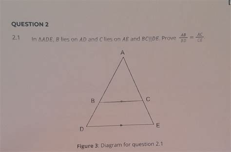 solved question 22 1 ﻿in ade b ﻿lies on ad ﻿and c ﻿lies