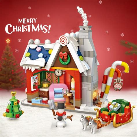 788pcs Christmas Street View Series Christmas House Letbricks
