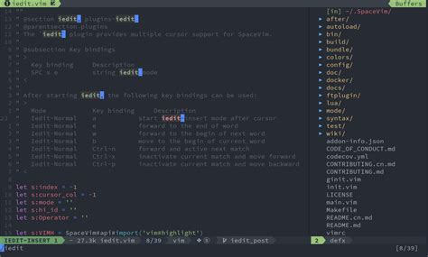 multiple cursor support for vim r spacevim