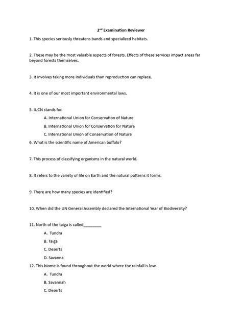 Ge15 Reviewer For 2nd Exam Pdf Grassland Forests