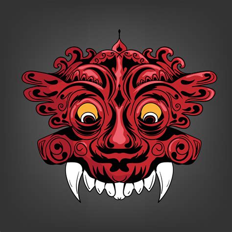 Indonesian Traditional Mask Monster Mask Illustration 40164640 Vector