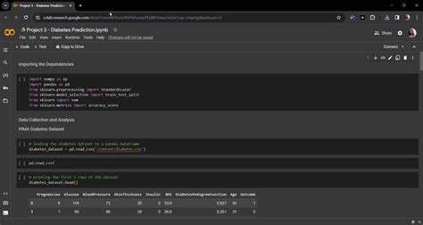 Nandana Santhosh On Linkedin My Second Task As An Aiml Intern Internpe Diabetes Prediction
