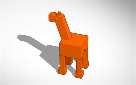 3d Design Giraffe Printable Tinkercad