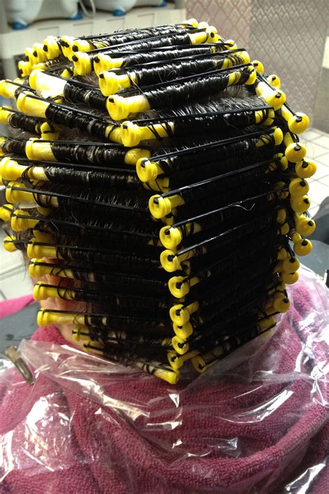 Hairspiration I Did A Perm With The Tiny Yellow Rods