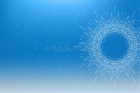 Fractal Element With Connected Lines And Dots Big Data Complex Virtual Background