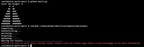 Python Mario More Check50 Help Rcs50