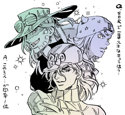 Johnny Joestar Gyro Zeppeli And Diego Brando Jojo No Kimyou Na