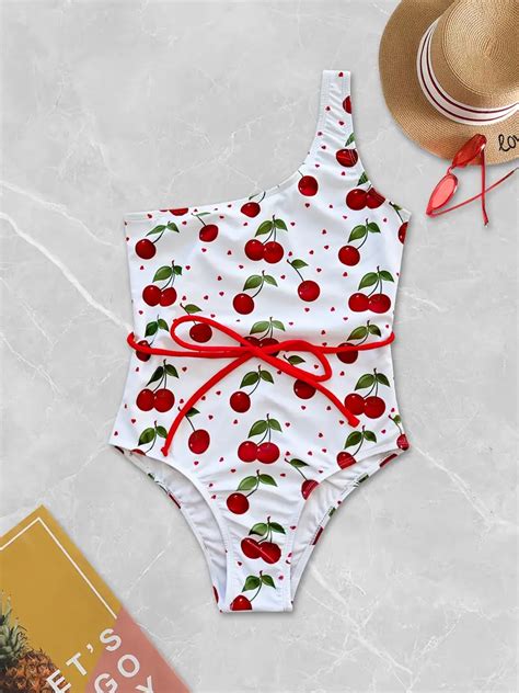 Traje Baño Pieza Estampado Completo Niñas Temu Mexico