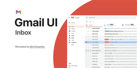 Gmail UI Part 1 Inbox Figma