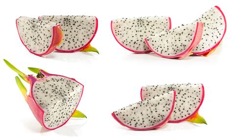 흰색 배경에 고립 된 드래곤 과일 또는 피타야 과일의 그룹 0명에 대한 스톡 사진 및 기타 이미지 0명 개성 개념 개체