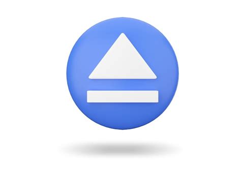 Premium Photo Eject Button 3d Rendering