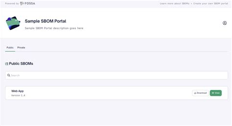 Sbom Portal And Distribution