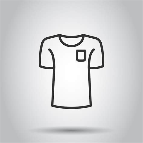 Premium Vector Tshirt Icon In Flat Style Casual Clothes Vector