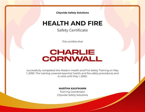 Free Printable Fire Safety Certificate Free Printables