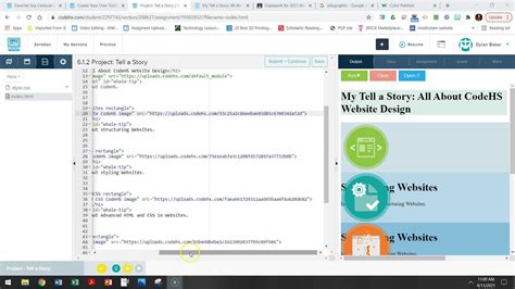 Web Design Codehs Unit Tell A Story Part