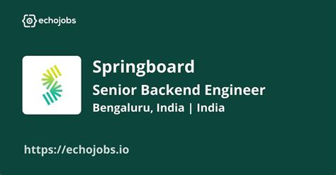Springboard Is Hiring Senior Backend Engineer Bengaluru India India