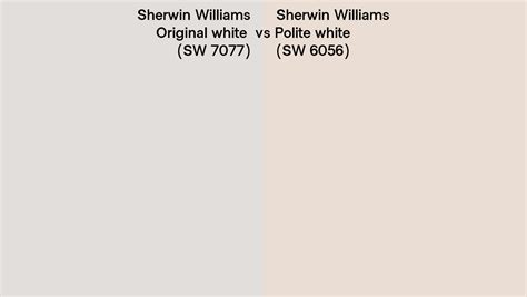 Sherwin Williams Original White Vs Polite White Side By Side Comparison