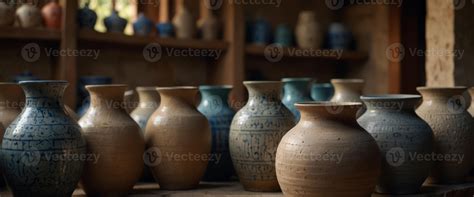 Common Traditional Pottery Products On A Shop In Bat Trang Ancient