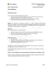Lab 5 Malware Rushi Doc CENG 321 Network Security Duration 2 Hours