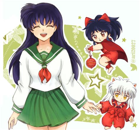 Inuyasha Higurashi Kagome And Moroha Inuyasha And 1 More Drawn By