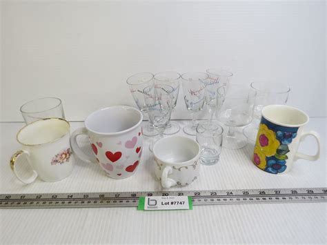 Assorted Cups And Glasses Bodnarus Auctioneering