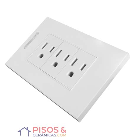 Tomacorriente Triple Con Polo A Tierra 2p T 15a 110v 250v Color