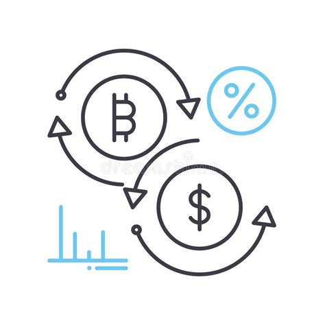 Usd Rate Line Icon Outline Symbol Vector Illustration Concept Sign Stock Vector