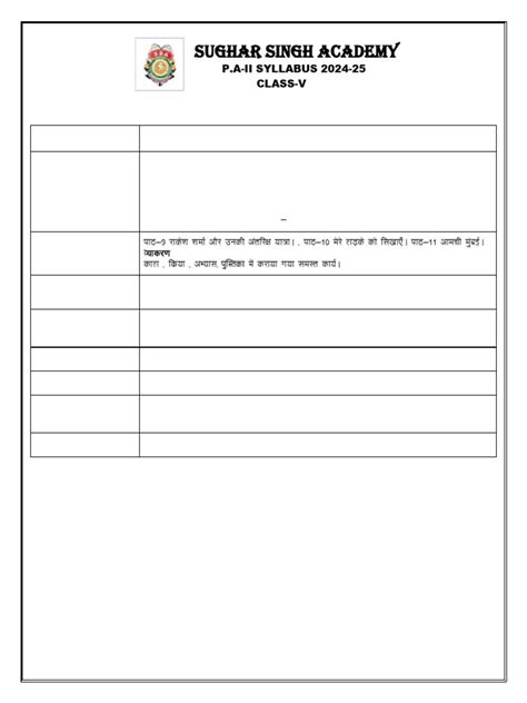 Class V Pdf