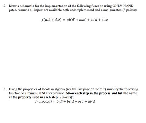 Solved Draw A Schematic For The Implementation Of The Chegg