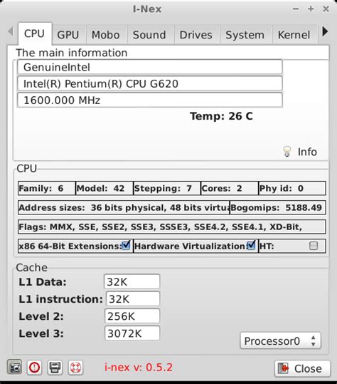 CPU G I NEX Excellent Alternative To CPU Z For Linux Linuxaria