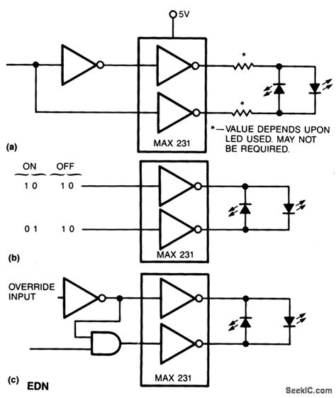 RS 232C LED CIRCUIT LED And Light Circuit Circuit Diagram SeekIC Com