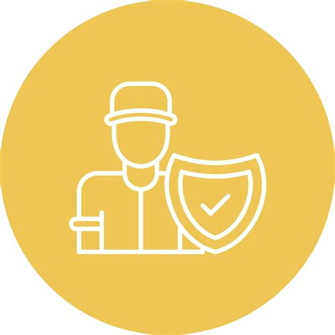 Employee Protection Line Circle Background Icon 17627676 Vector Art At